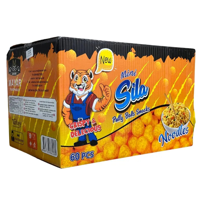 Buy Sila Mini Balls Snacks Noodles 60 x 20g online from Butikkom
