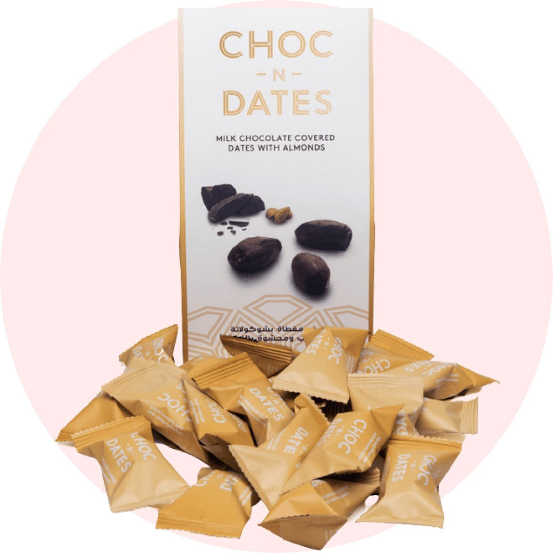 Buy Milk Chocolate Dates & Almonds 200g online from – Butikkom